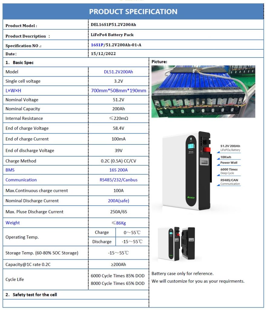 51.2v (48V) 200Ah (10kWh) Lithium LifePo4 Wall Mount Batteries – ELP Energy Ltd